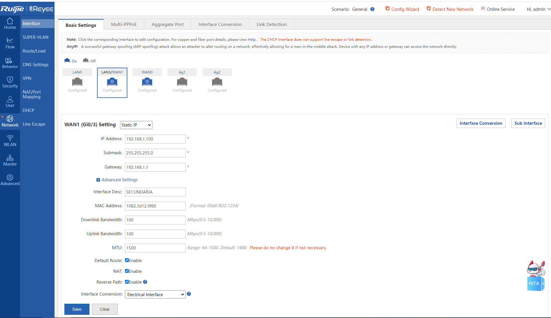 FAILOVER RUIJIE ROUTER – Visiotech