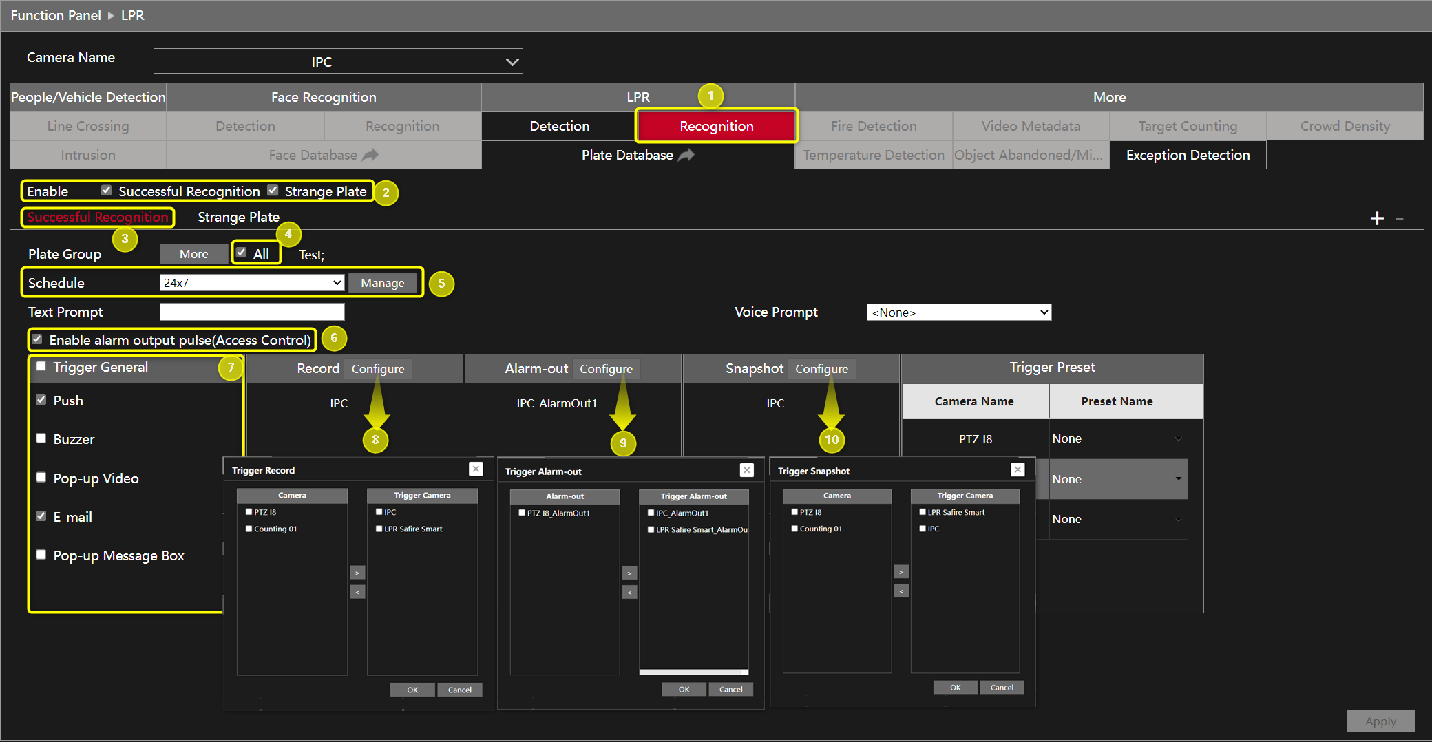 Safire Smart - LPR Camera Setup – Visiotech