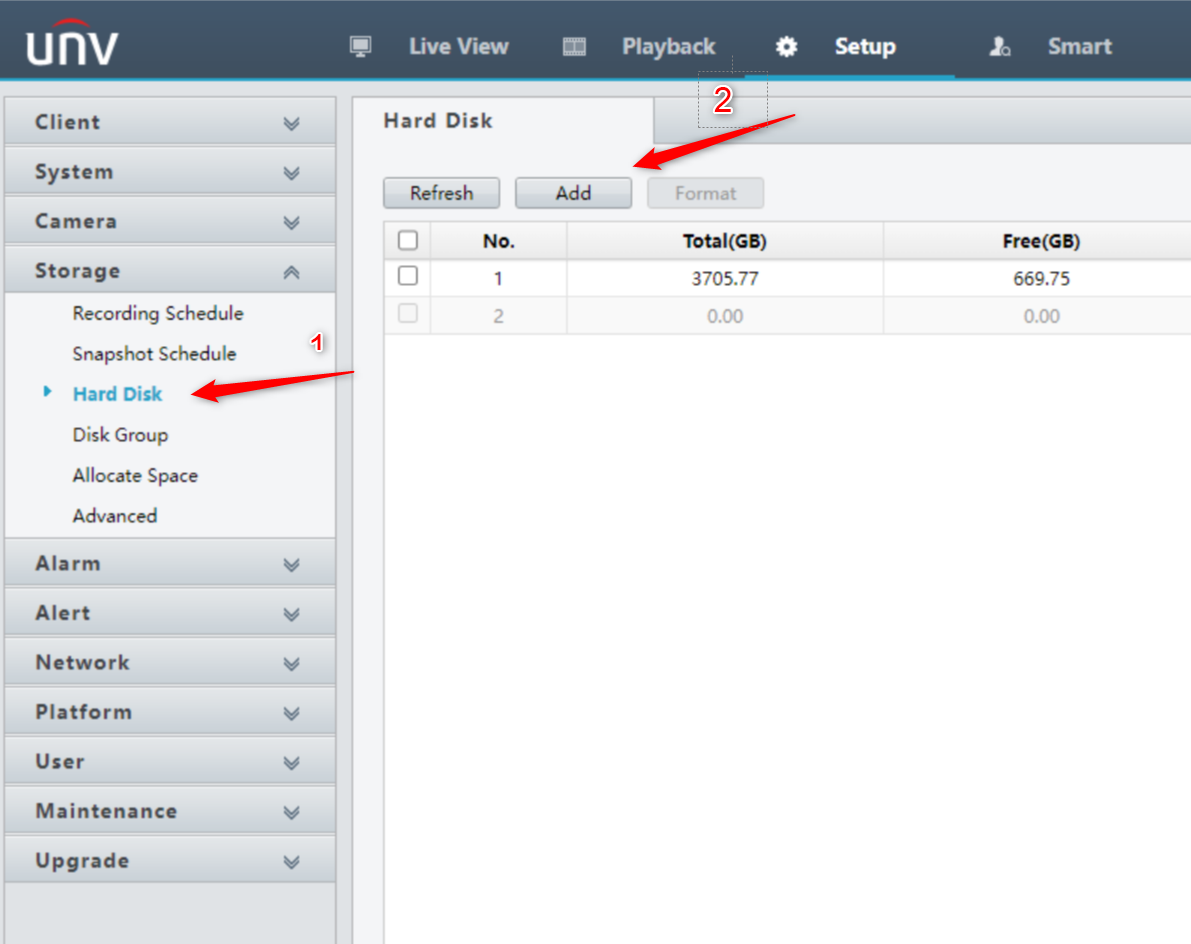Configuración NAS en grabadores Uniview – Visiotech
