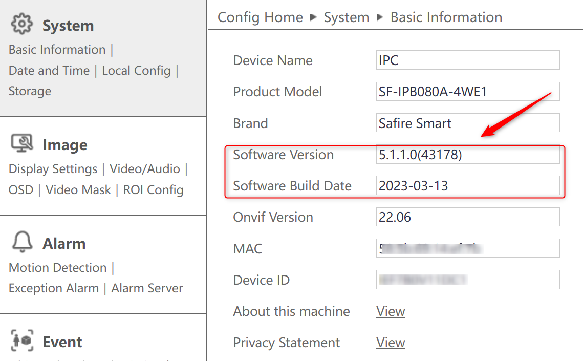SF-IPB080A-4WE1 Kamera-Upgrade mit Safire Smart P2P – Visiotech
