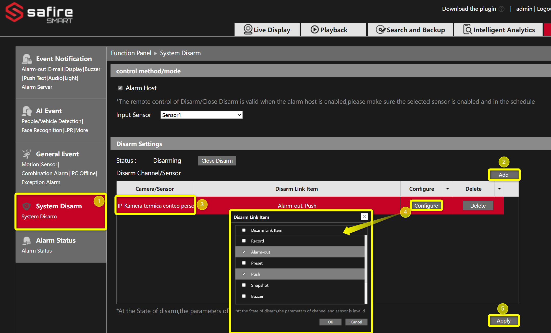 Safire Smart - NVR B2 Activate AI event notification using your Ajax ...