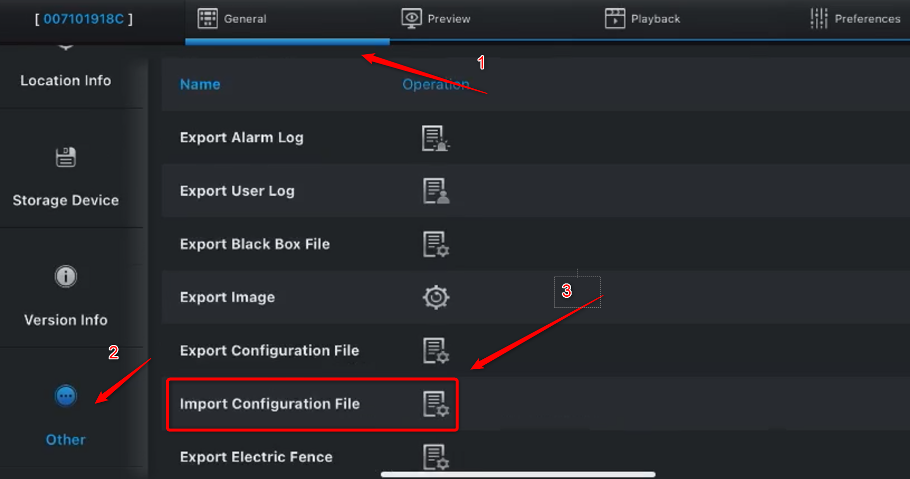 Backup de configuración en equipos Streamax – Visiotech