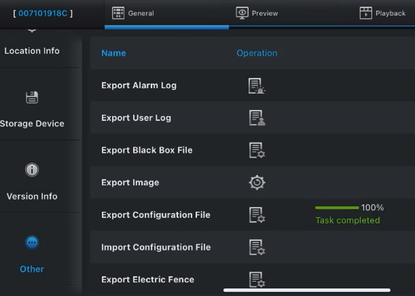 Backup de configuración en equipos Streamax – Visiotech