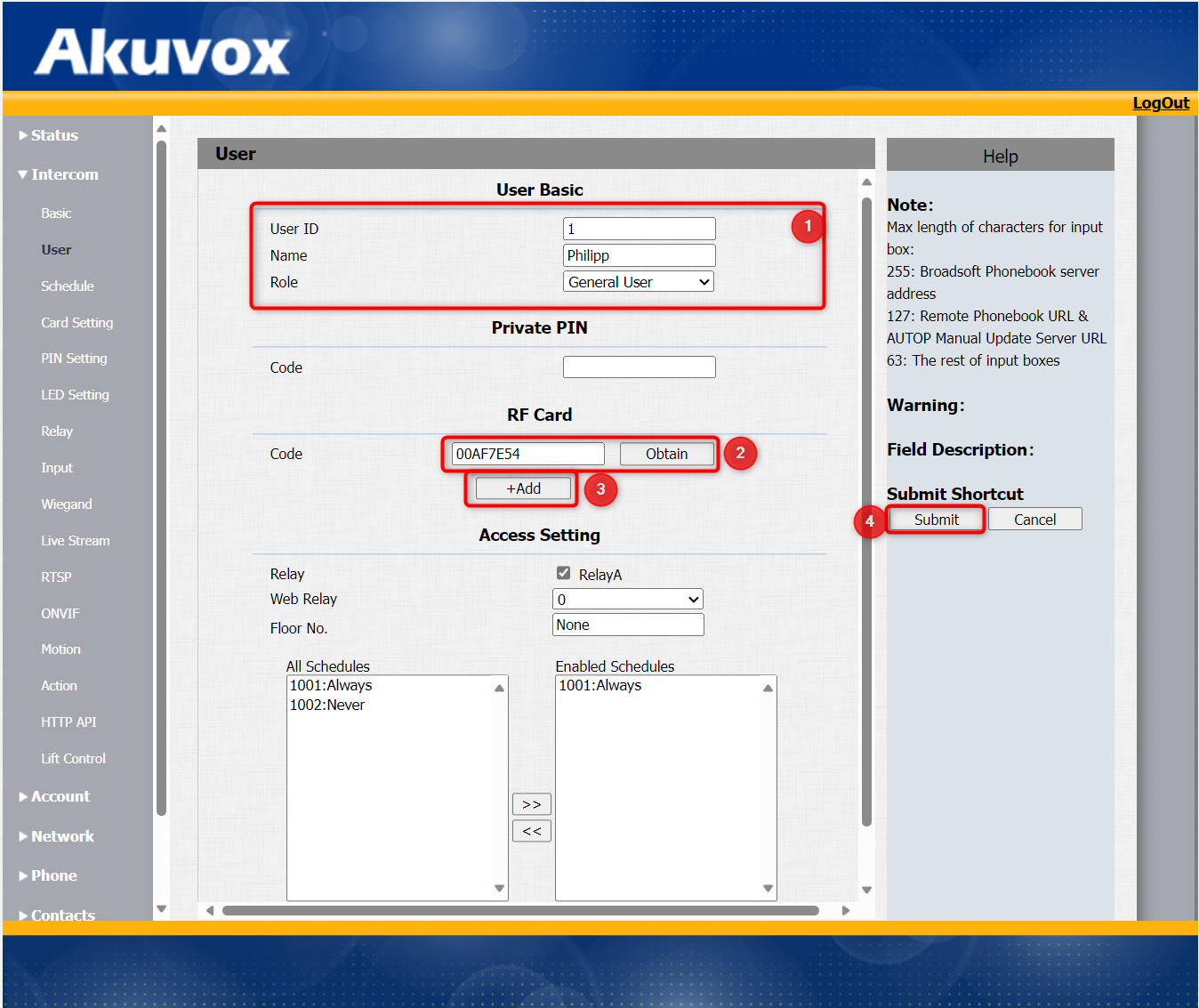 Akuvox - Add and read an EM of MF card from the door station – Visiotech
