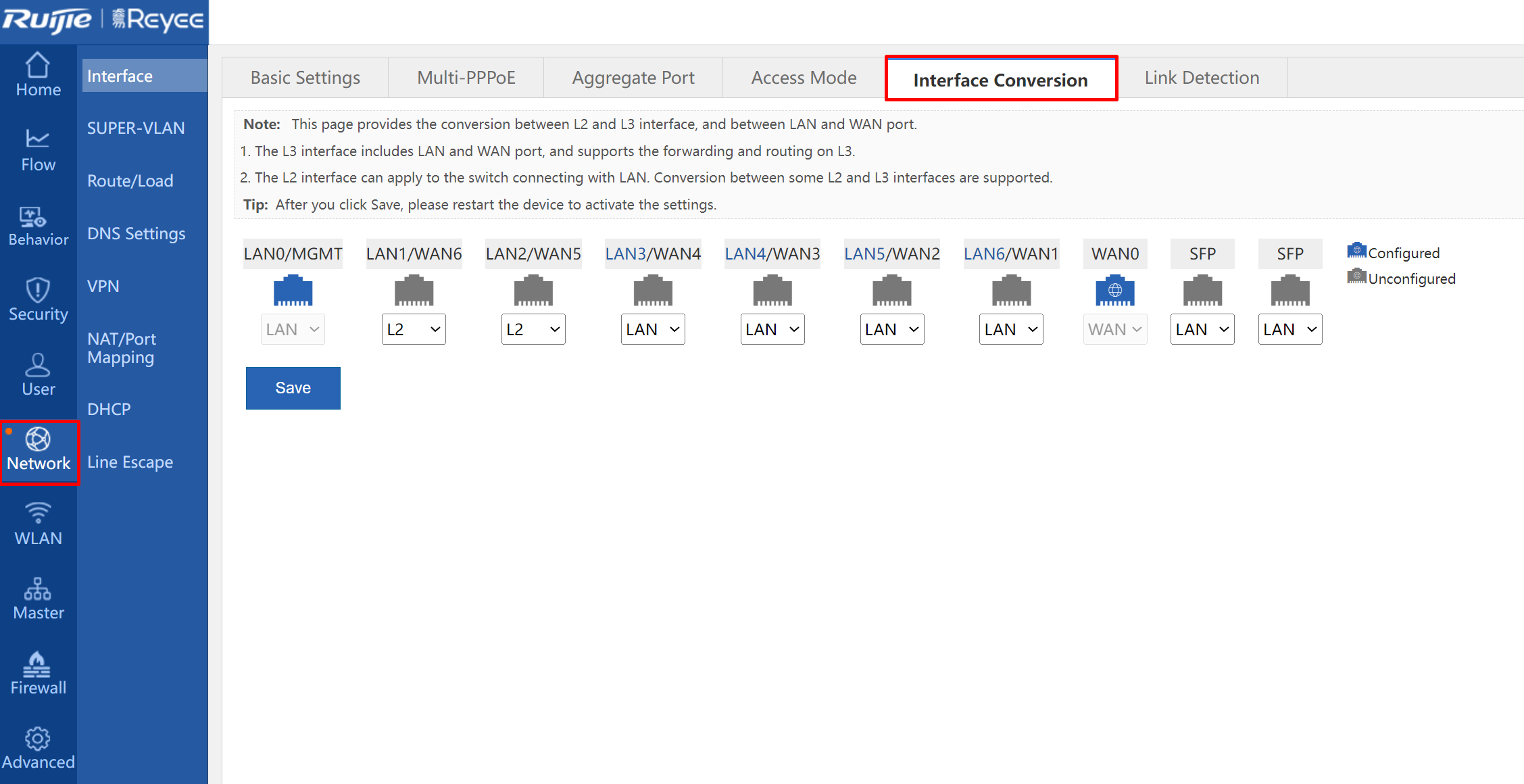 Configuración Puertos L2 en Routers Ruijie Enterprise – Visiotech