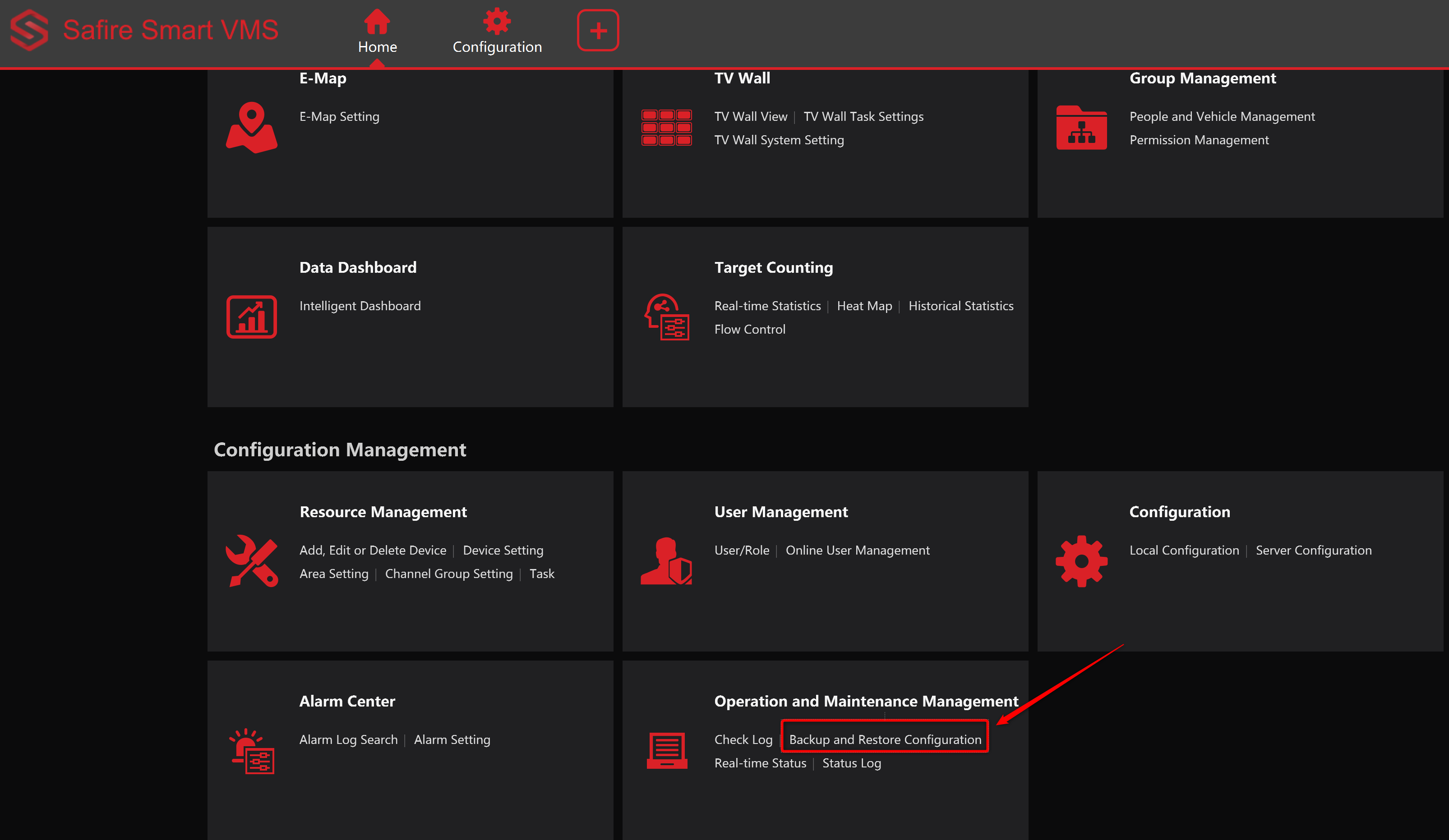 Exportar e importar backup del software Safire Smart VMS – Visiotech
