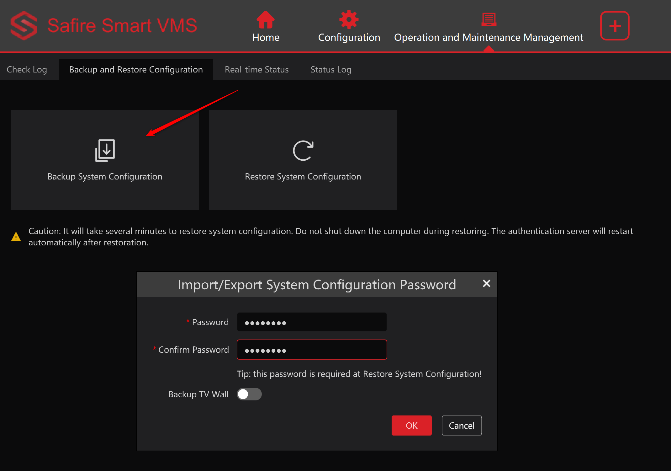 Exportar e importar backup del software Safire Smart VMS – Visiotech