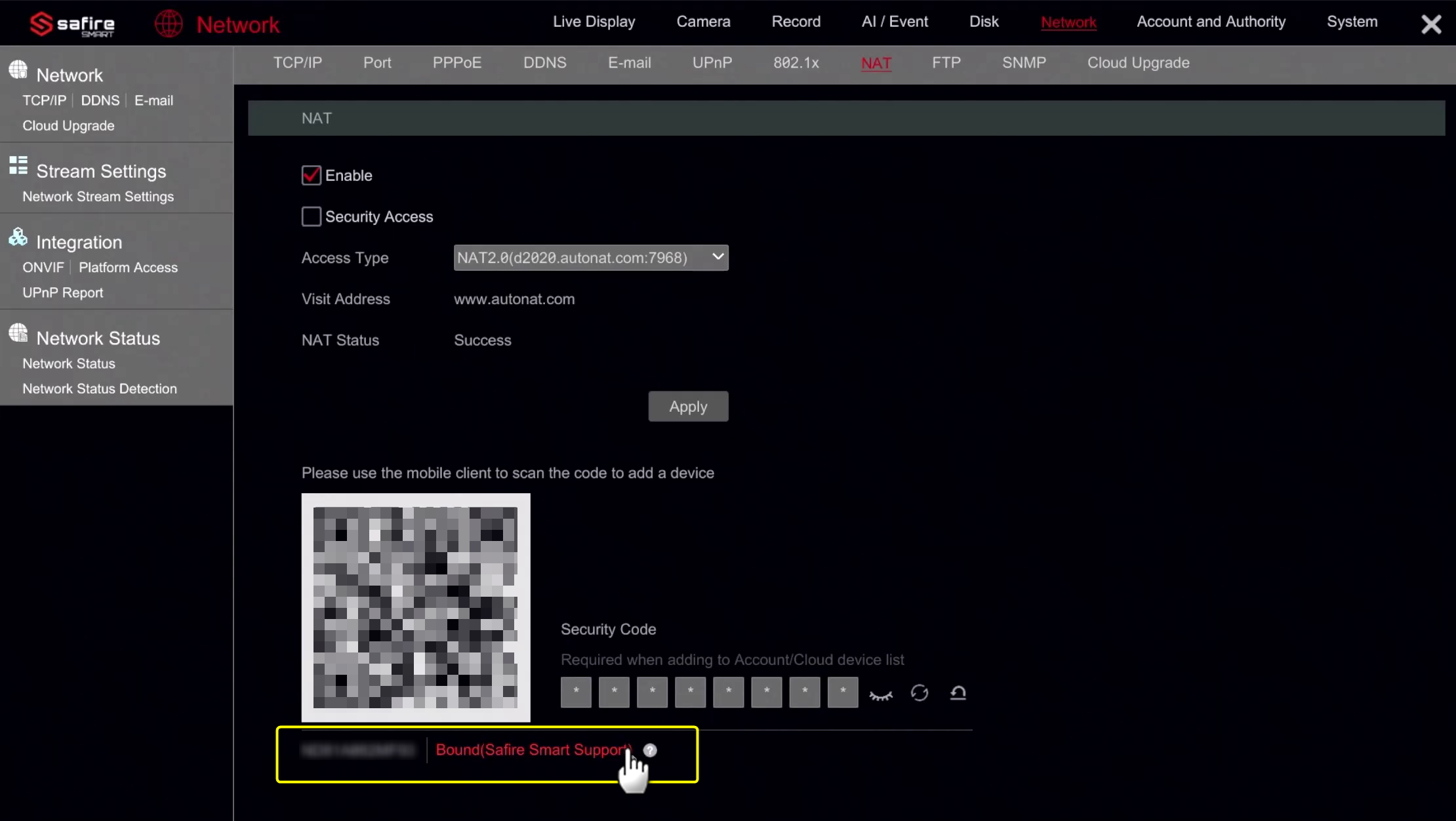 Safire Smart - Unbind device from NVR – Visiotech