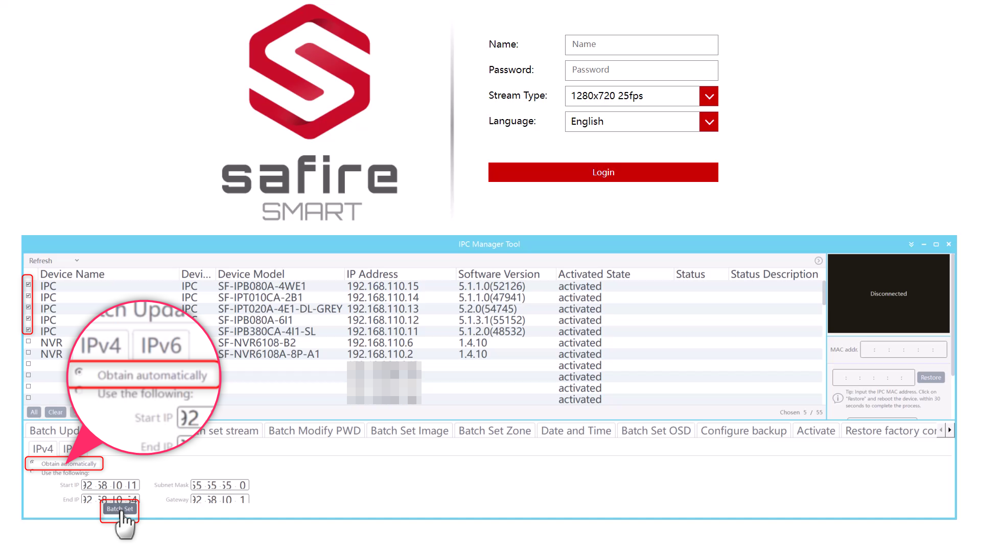 Safire Smart - basic course - Setting up the Cameras – Visiotech