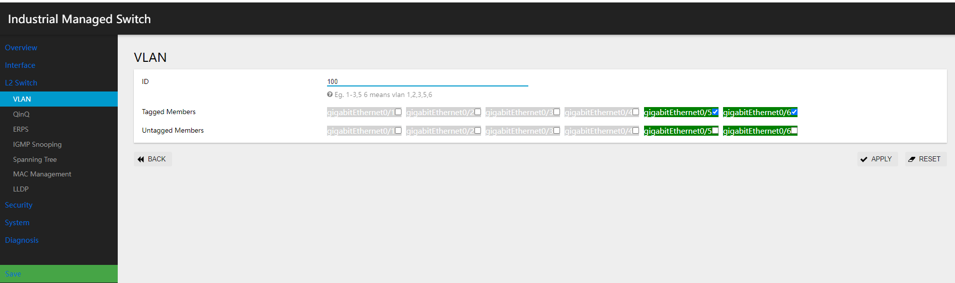 Configuración en anillo ( ERPS) switch Ruijie cabecera ( cualquier ...