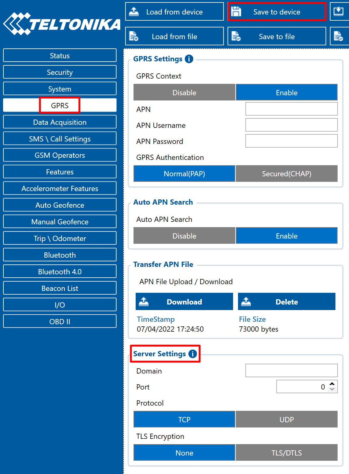 Teltonika - Configurar la conexión de los trackers con la plataforma ...