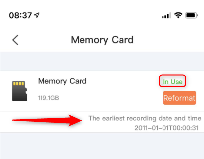 How to check SD card status in Ezviz mobile app. – Visiotech