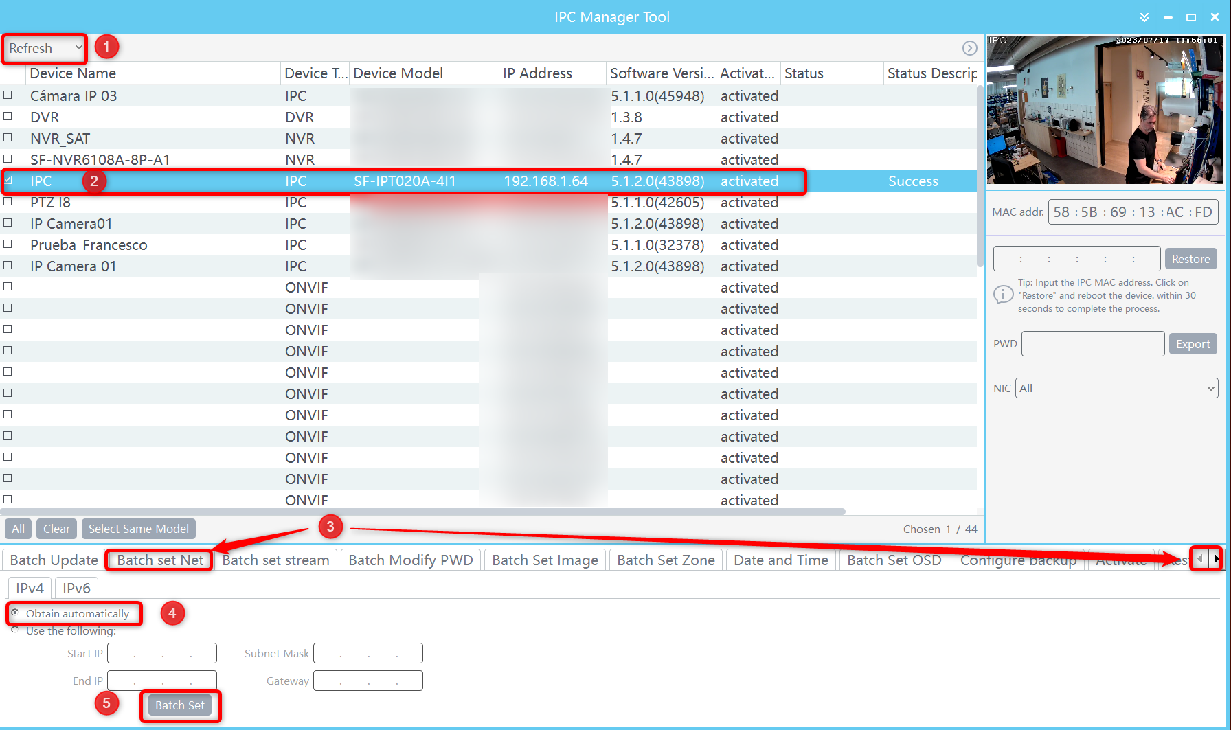 Safire Smart - How to change an IP address from an IP camera? – Visiotech