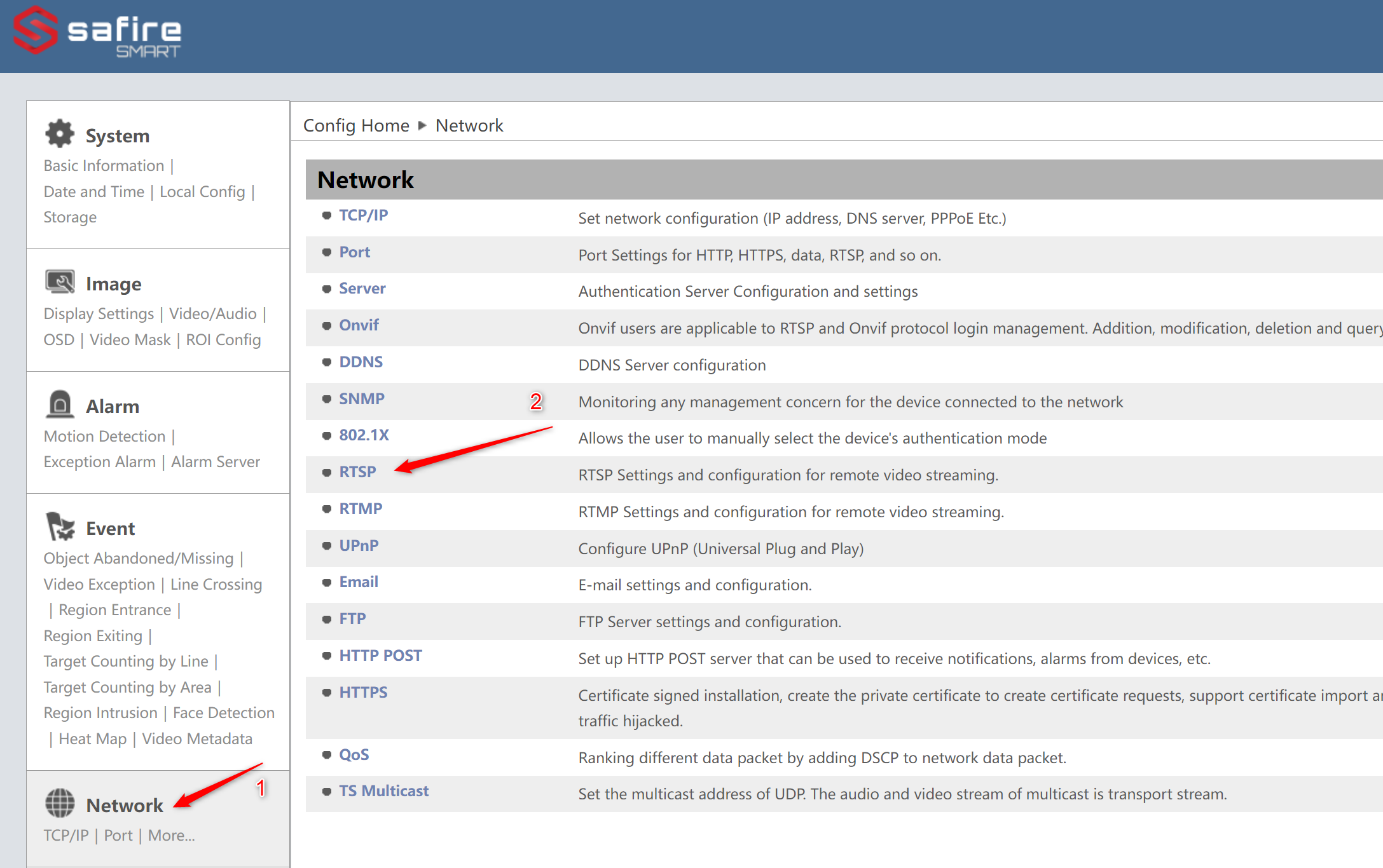 Safire Smart - RTSP – Visiotech
