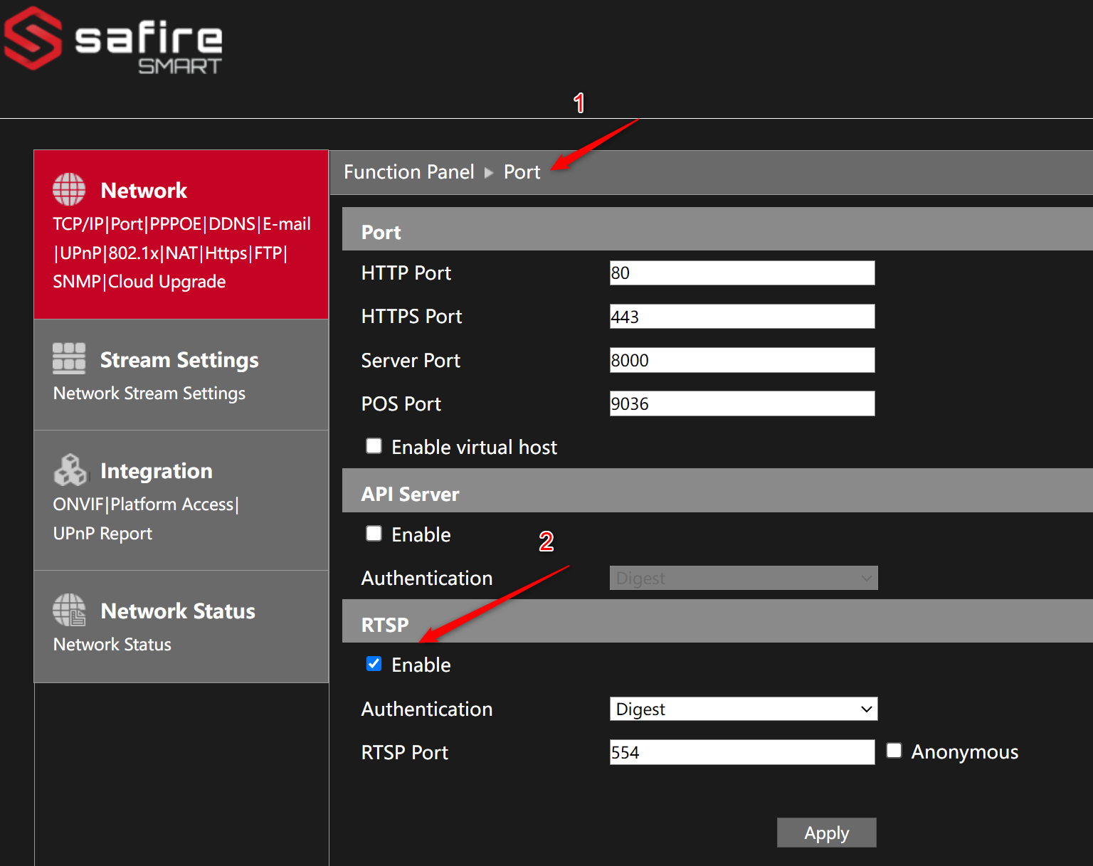 Safire Smart - RTSP – Visiotech