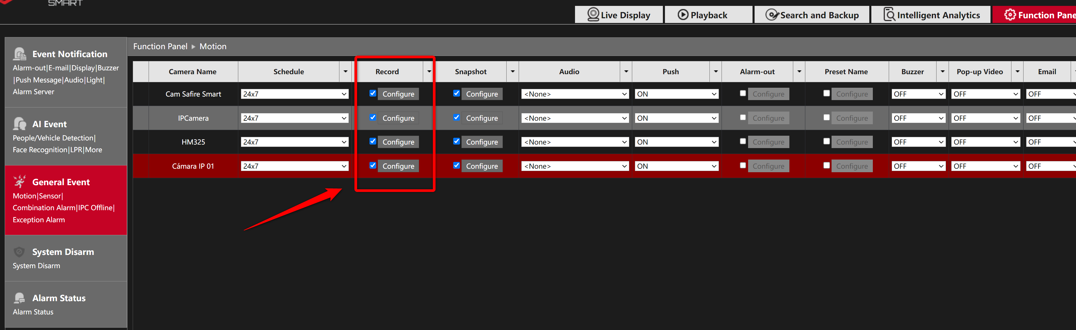 Safire Smart - Recording schedule – Visiotech Safire Smart - Recording schedule – Visiotech