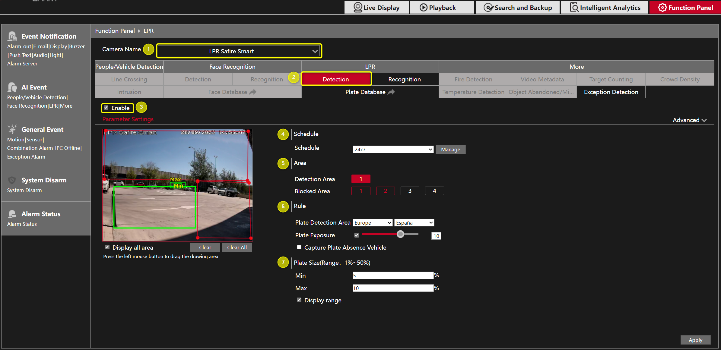 Safire Smart - LPR Camera Setup – Visiotech