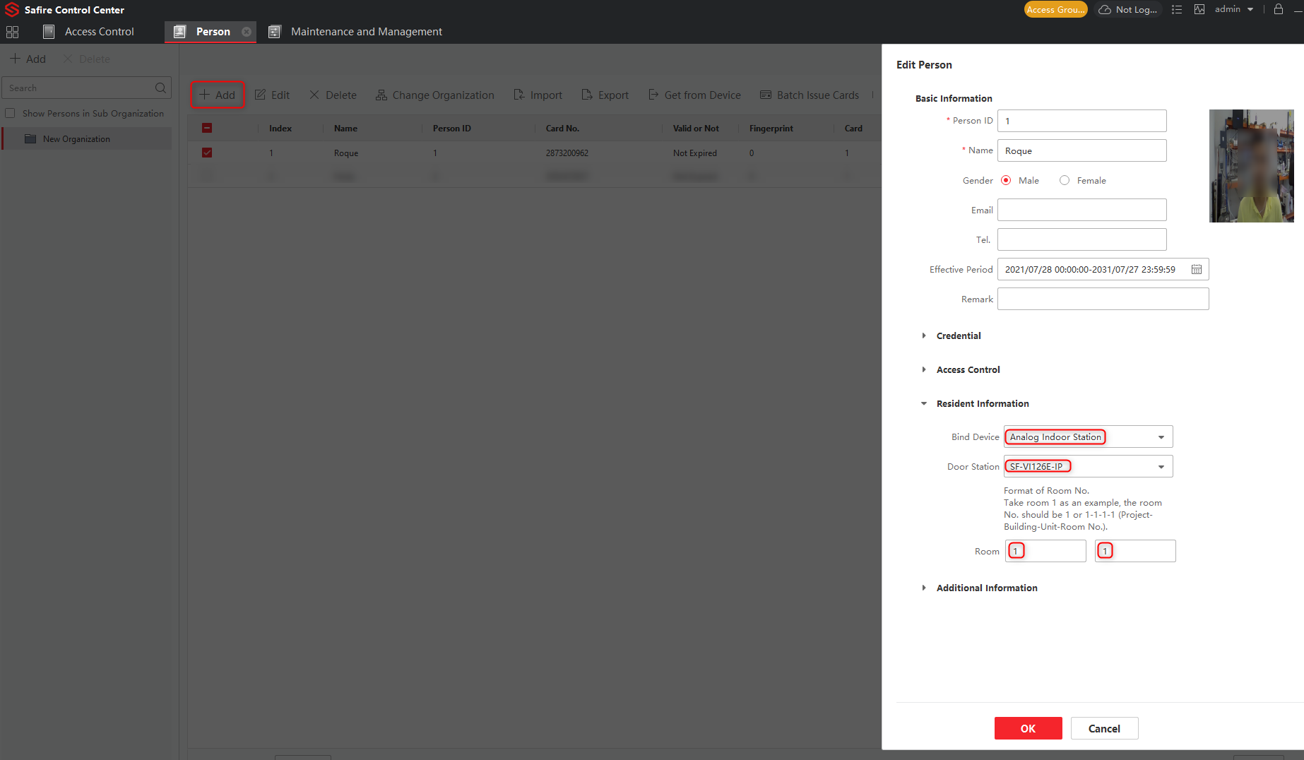 Adding people by face detection with SF-VI126E-IP – Visiotech