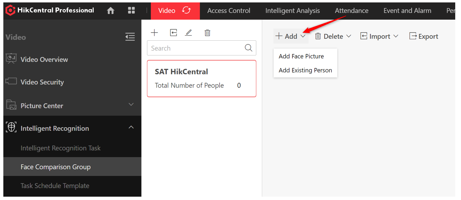 Configuración de reconocimiento facial en Hik Central Profesional de ...