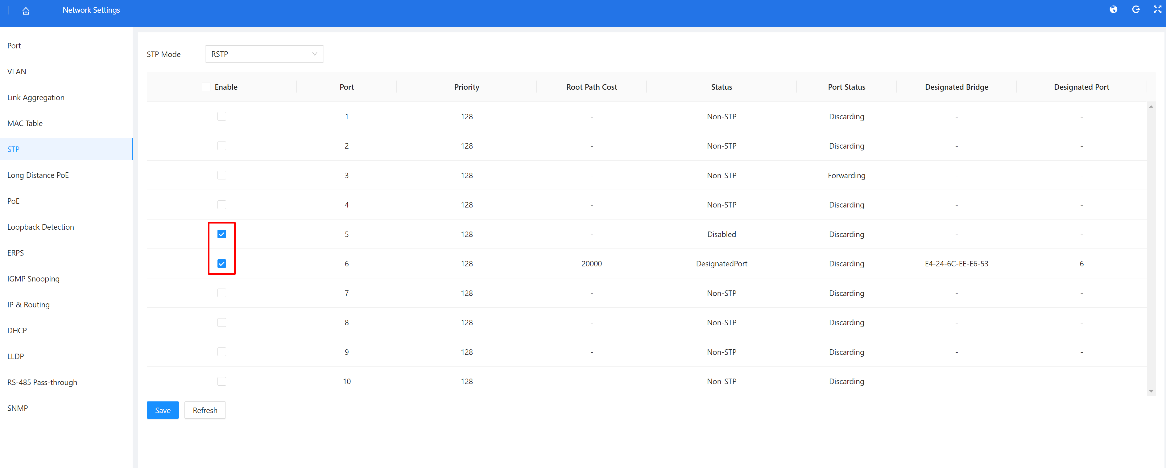 Configuração de Anel com RSTP - Switch Root Bridge Ruijie + Switches X ...
