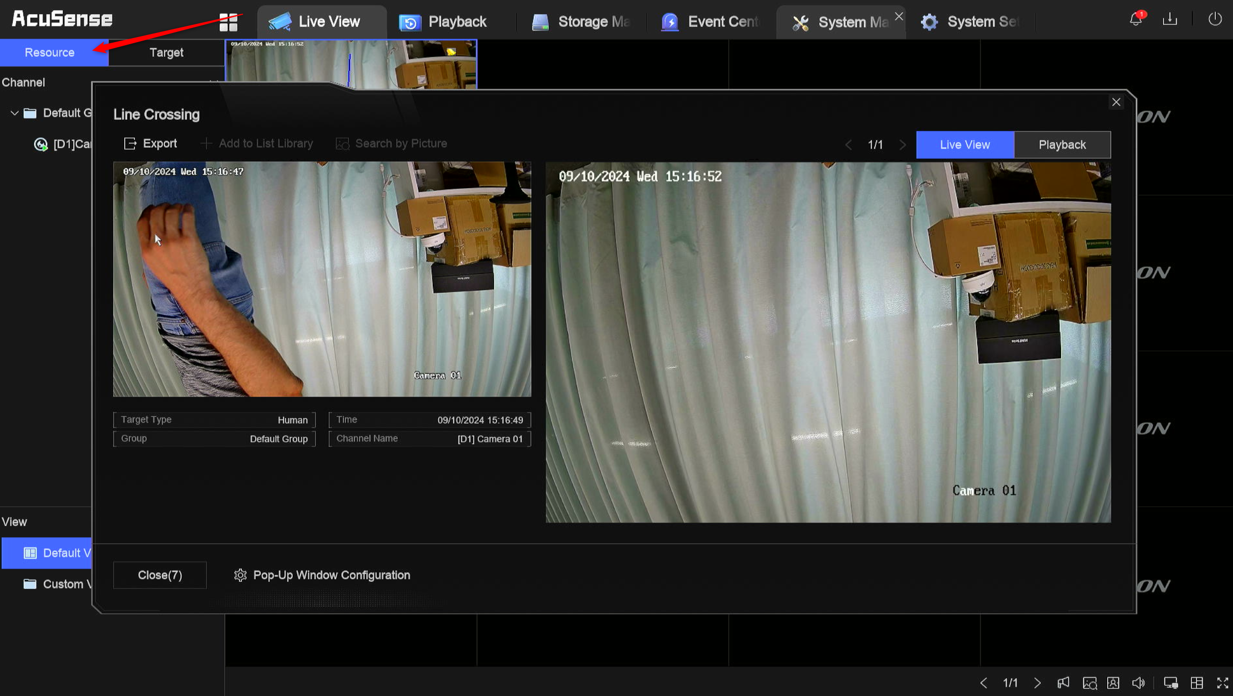 Event pop-up window configuration on the monitor of a HIKVISION recorder – Visiotech