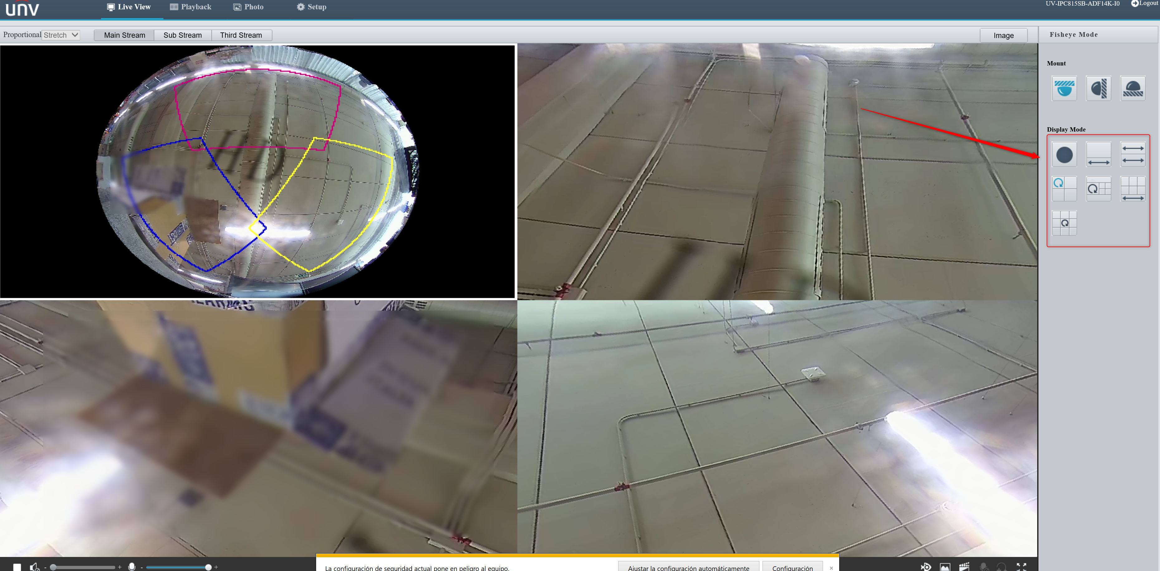 Uniview 360 (fisheye) camera software dewarping – Visiotech