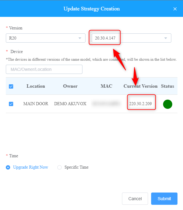 Remote firmware upgrade – Visiotech