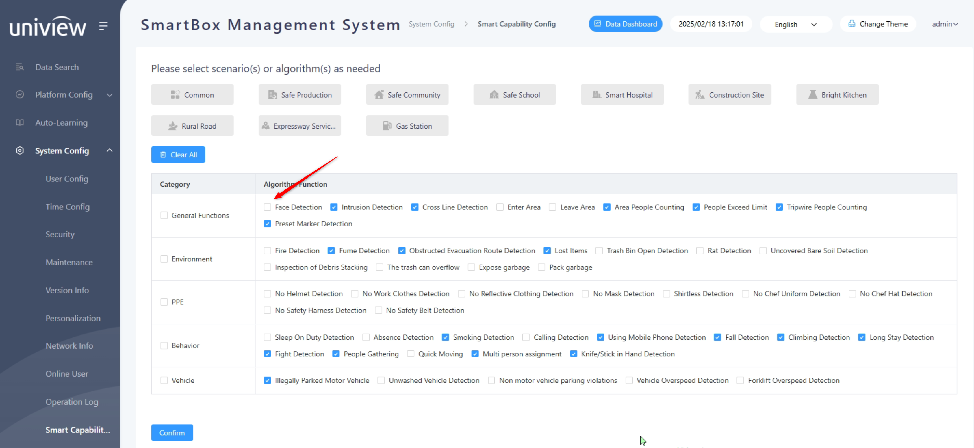 Habilitar función de detección facial en AI BOX de Uniview – Visiotech