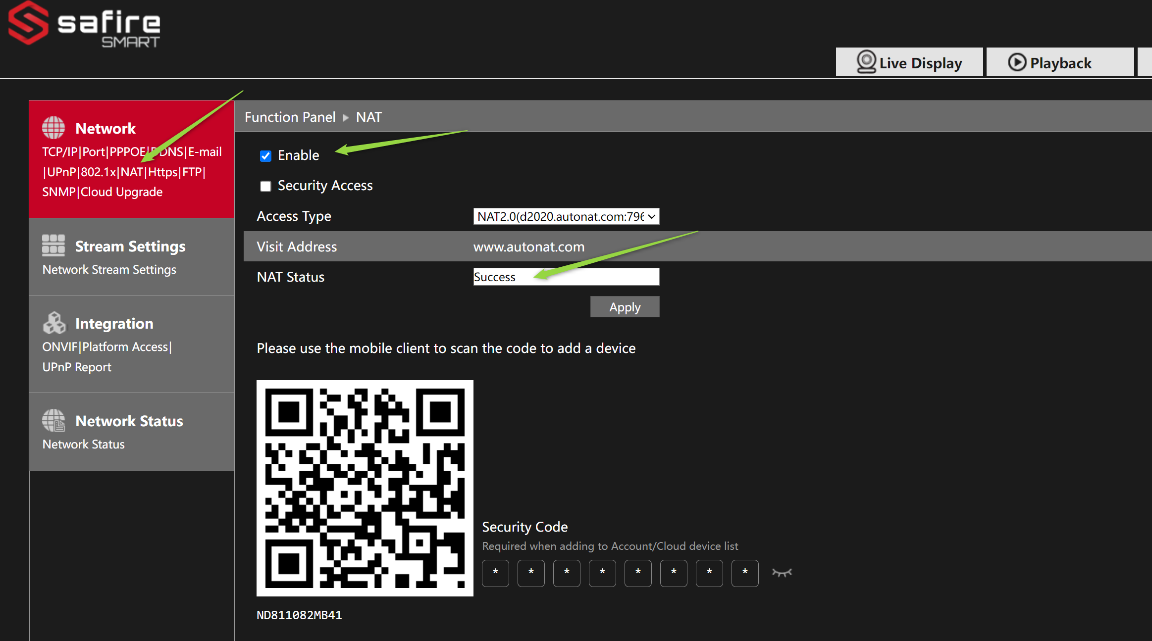 Safire Smart - Adicionar dispositivo através por P2P da Safire Smart ...