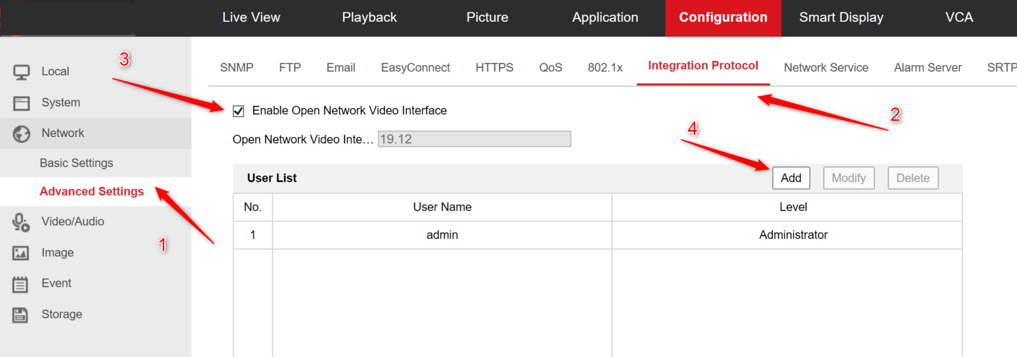 Enable ONVIF protocol on Hikvision camera – Visiotech
