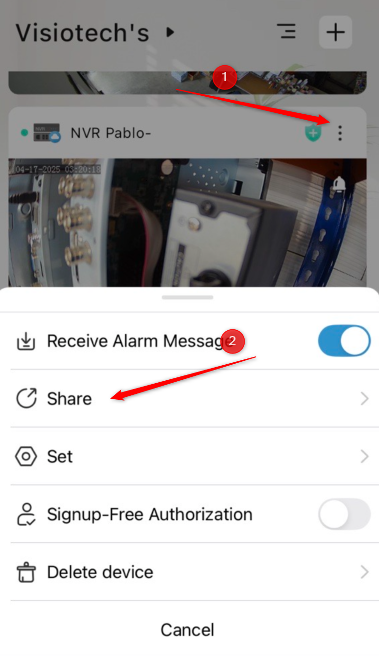 Sharing Uniview devices to other users via P2P – Visiotech