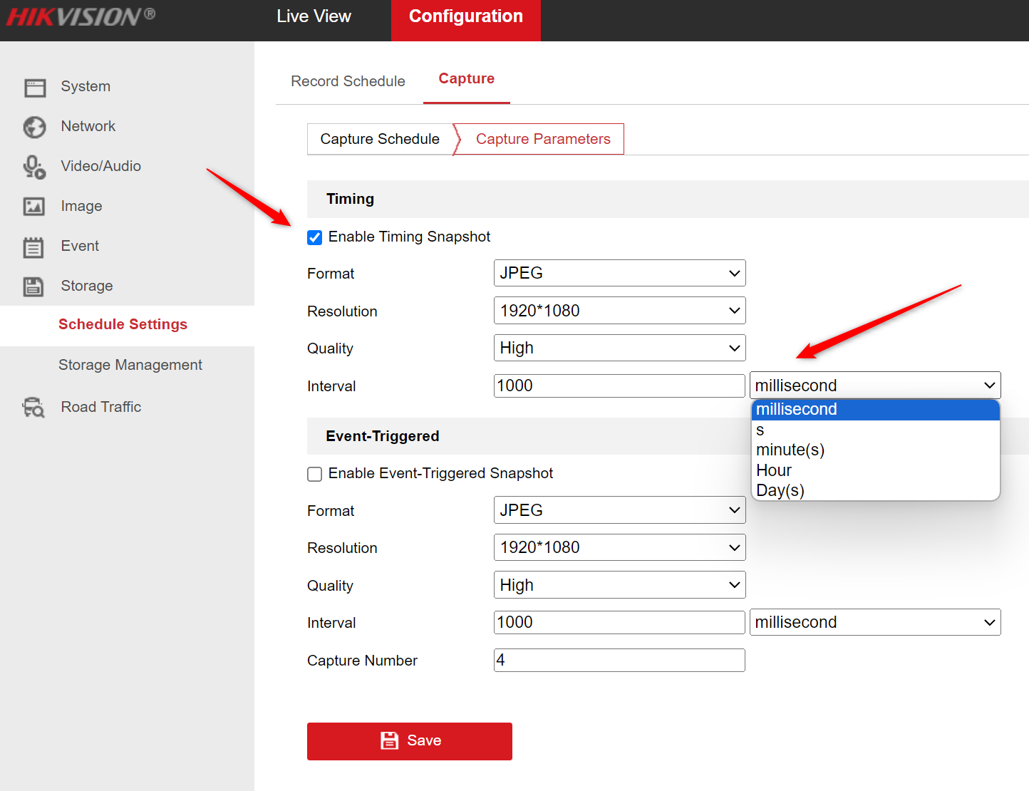 Programmed capture on Hikvision cameras – Visiotech