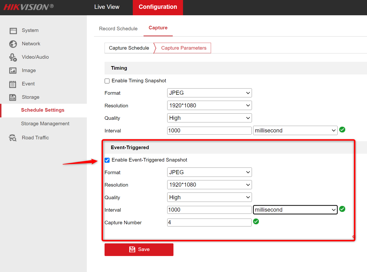 Programmed capture on Hikvision cameras – Visiotech