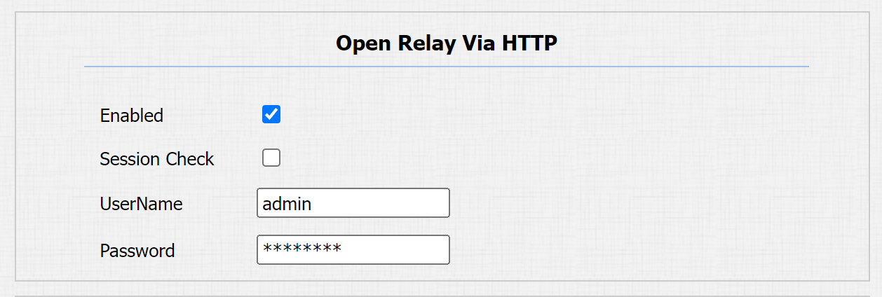Open remote relay via HTTP string – Visiotech