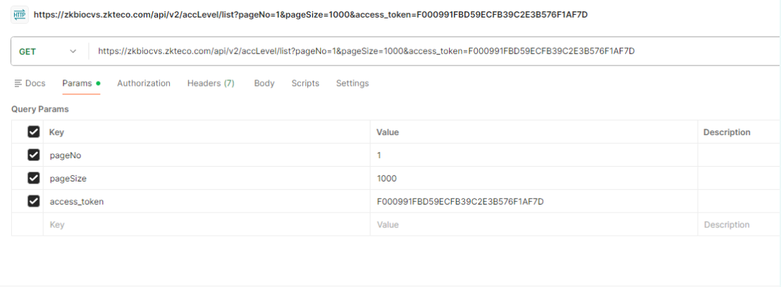 Configuración del token de acceso a API de ZKBio CVSecurity – Visiotech