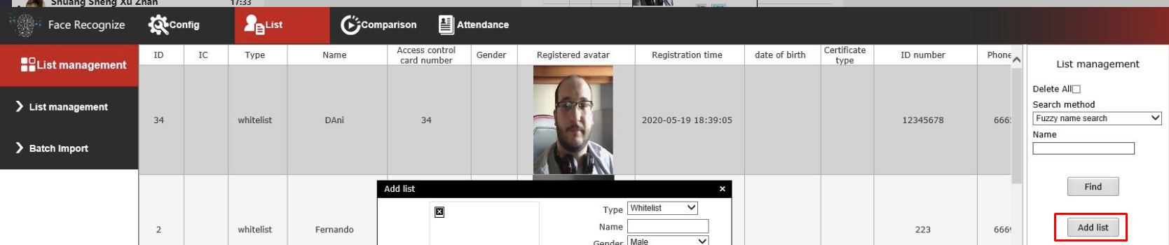 Adding users in FACE-TEMP – Visiotech