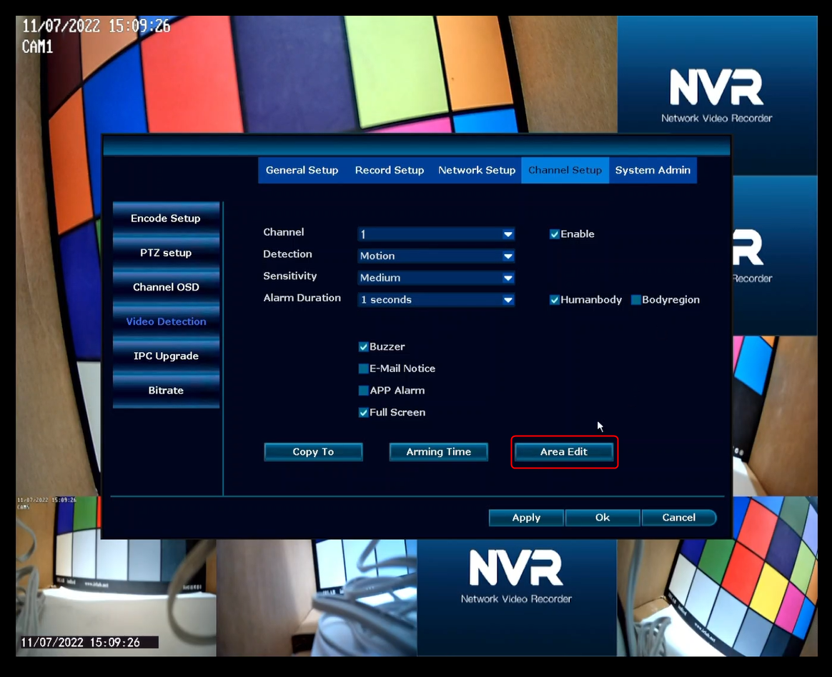 Nivian - NV-KIT830W / NV-KIT430W / NV-CAM30W Configuración del Edición de Erea – Visiotech