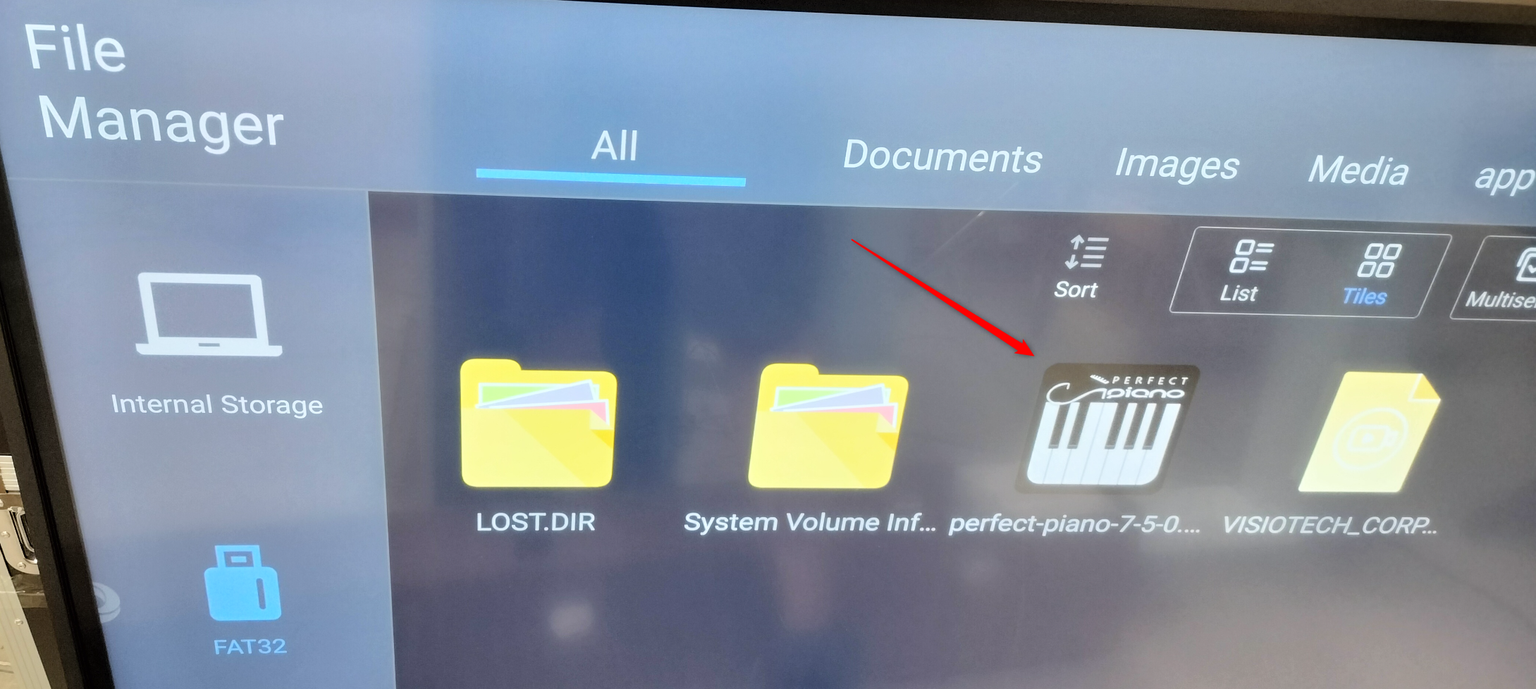 Instalación de un APK en cualquier pantalla interactiva – Visiotech