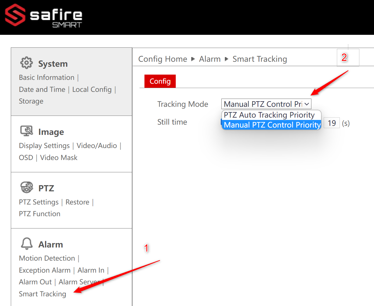 Configuración Autotracking en cámaras Safire Smart – Visiotech
